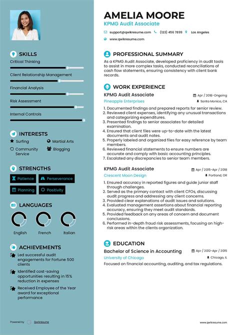 10 Kpmg Audit Associate Resume Samples And Templates For 2025