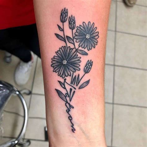 Aster Flower Tattoo
