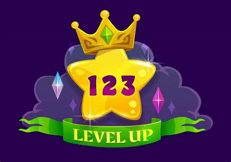 Game Interface Level Up Badge And Vector Win Icon 25432523 Vector Art