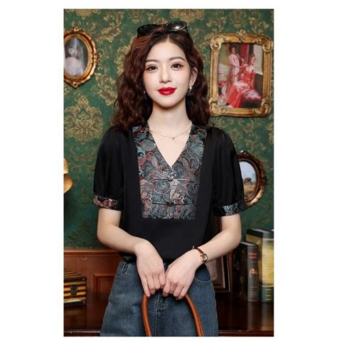 짜리점 여자 키작녀 라운드넥티 캐주얼 자수티셔츠 빈티지 베이직 반팔 꾹2 티몬
