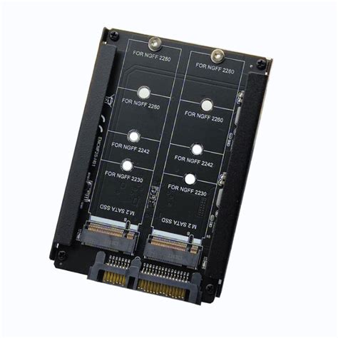 Oullx M2 Ngff Dual Ssd Bm Key To 25inch Sata30 Adapter Card B Key