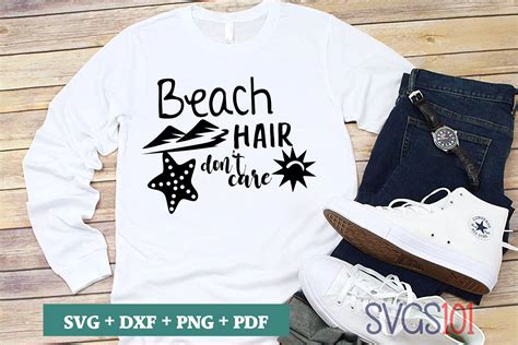 Beach Hair Dont Care Svg Cuttable File Dxf Eps Png Pdf Svg