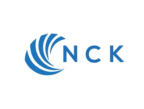 Nck Letter Logo Design On White Background Nck Creative Circle Letter