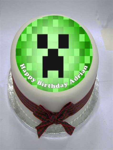 Minecraft Creeper Face Edible Cake Topper