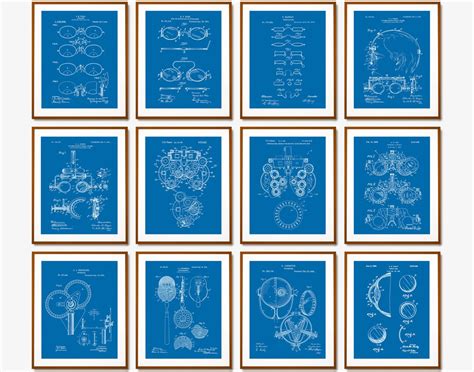 12 Optometry Blueprint Eye Diagnostics Patent Prints Phoropter Patent