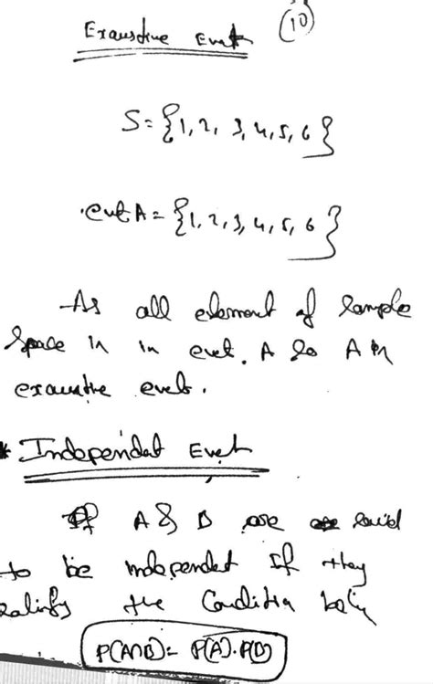 Probability Hand Written Notes In  Format