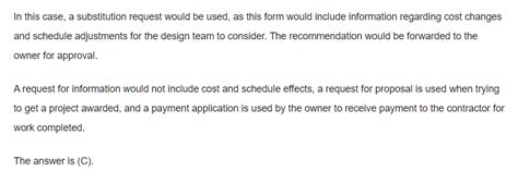 Substitution Request During Construction Are 50 Community