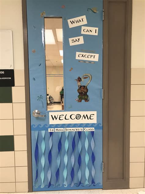 Moana Classroom Door Beach Theme Classroom Elementary Classroom