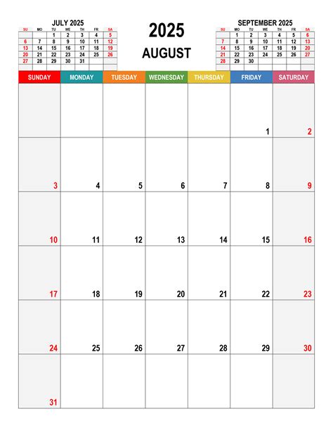 Calendar For August 2025 Free Calendar Su