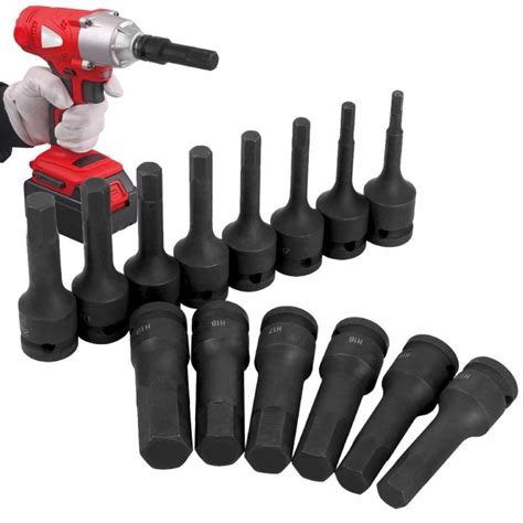 Mytools Black Hex Head Socket Adapter For Electric Drills 12 Square