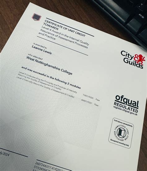 My Level 4 Iqa Certificate Arrived On My Desk Today👩🏻‍🏫👏🏼🥳 Loved Doing This Qualification
