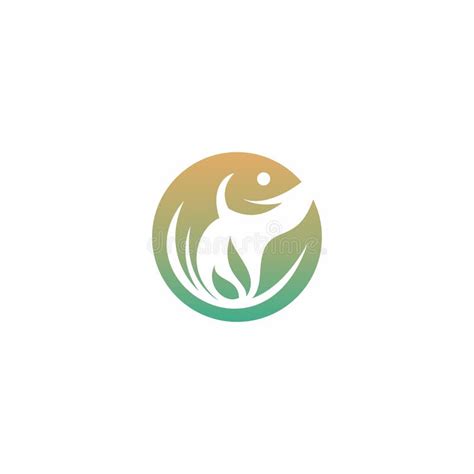 Fish And Leaf Logo Vector Illustration Stock Illustration