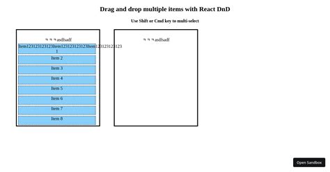 React Dnd Multi Select List Forked Codesandbox