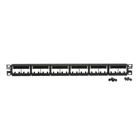 Panduit Cppl24wbly Mini Com Patch Panel With Llabels 24 Port Ru Black