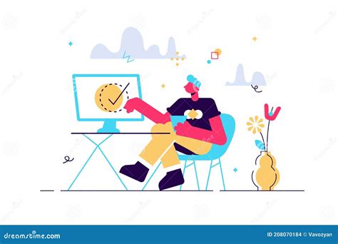 Completed Task With Submitted And Approved Pass Stock Vector