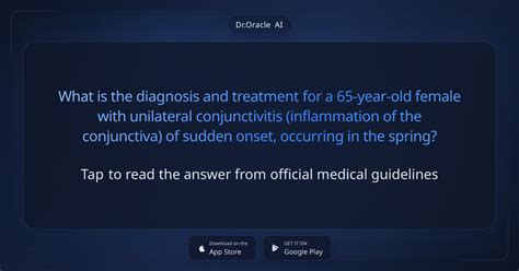 What Is The Diagnosis And Treatment For A 65 Year Old Female With