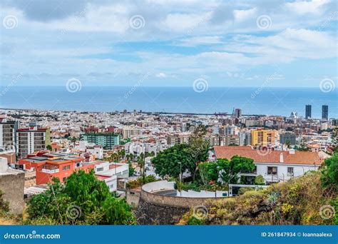 Aerial View Of The Panorama Of Santa Cruz De Tenerife And The Atlantic