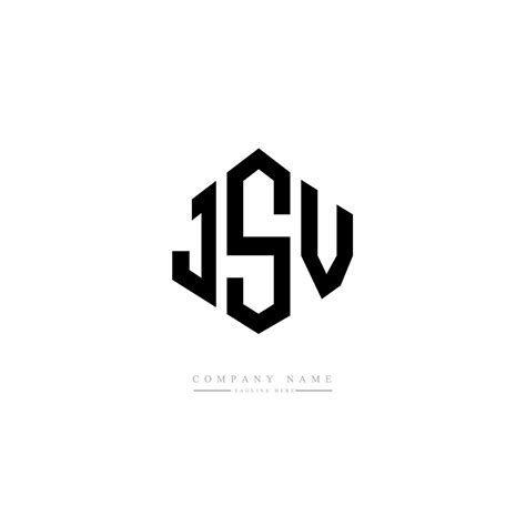 Diseño De Logotipo De Letra Jsv Con Forma De Polígono Jsv Polígono Y