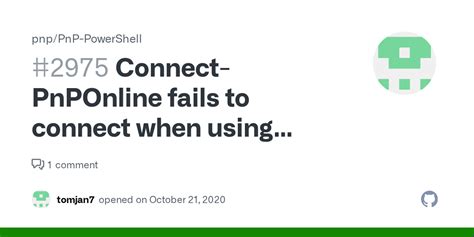 Connect Pnponline Fails To Connect When Using Federated Account · Issue 2975 · Pnppnp