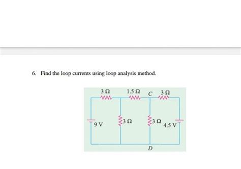 6 Find The Loop Currents Using Loop Analysis Method Filo
