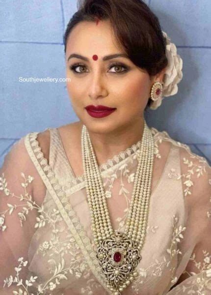 Rani Mukerjee In A Pearl Haram Set Photo Indian Jewellery Design South Indian Bridal