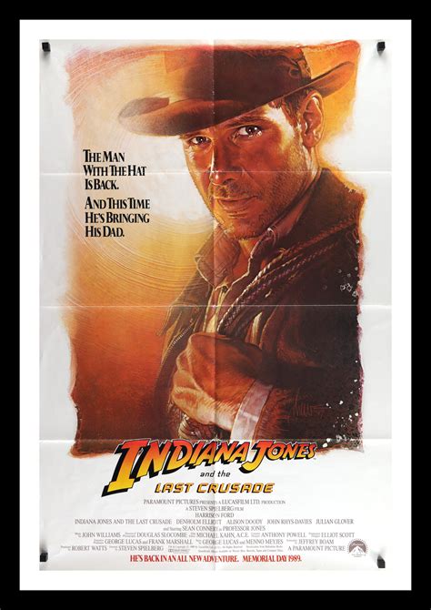 Indiana Jones And The Last Crusade Original Movie Poster Famous Movie