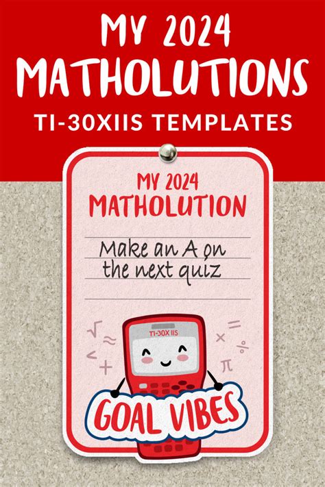 Free New Years Math Goals Activity