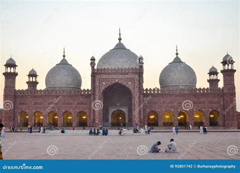 Badshahi Mosque Lahore Punjab Pakistan Editorial Photography