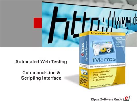 Ppt Automated Web Testing Command Line And Scripting Interface