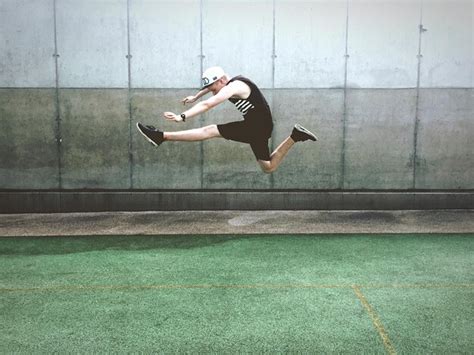 Premium Photo Full Length Of Woman Jumping In Mid Air