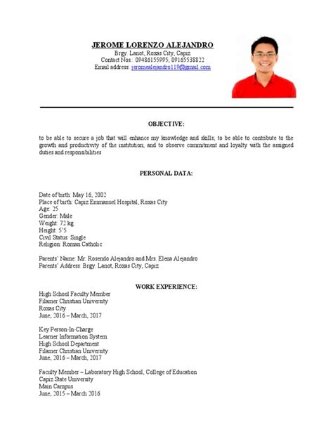 Cv Sample 3 Pdf Learning Behavior Modification