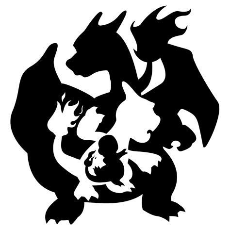 Charizard Silhouette Pokemon Stencils Pokemon Charizard Pokemon