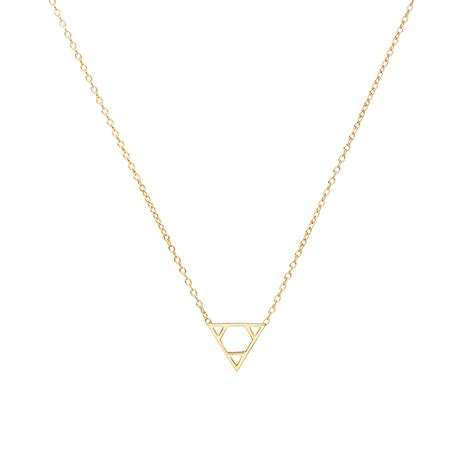 De Estilo Geométrico Este Collar Minimalista De Plata Bañado En Oro De