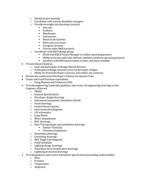 Engineering Supervisor Job Description Docx Civil Engineering