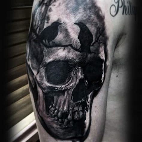 Crow Skeleton Tattoo