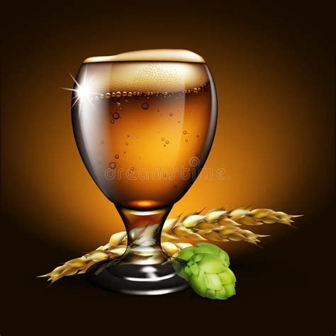 Beer Background Highly Realistic Illustration With The Effect O Stock