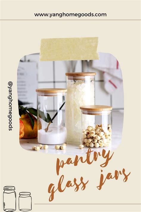 Glass Jars With Bamboo Lids Glass Jars Place Card Holders Jar