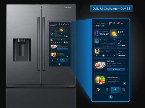 Smart Fridge Interface Designs Themes Templates And Downloadable