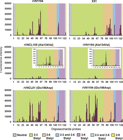 Carbohydrate Microarray Analyses Of Wild Type And Mutant H5n1 Viruses Download Scientific