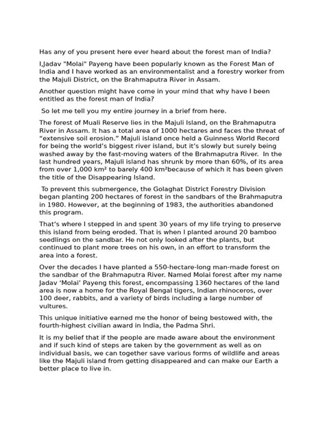 Jadav Payeng Corrected Pdf