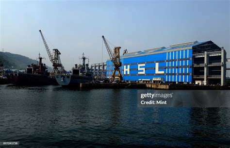 The Shipbuilding Yard Of Hindustan Shipyard Limited At Visakhapatnam