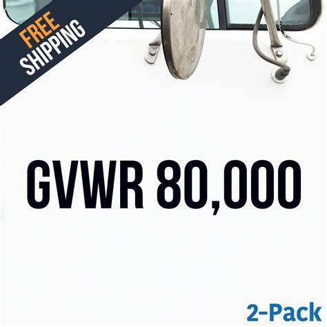Gvwr Number Regulation Decal Sticker 2 Pack Truck Door Decals
