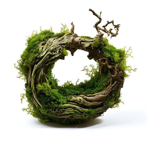 Premium Ai Image Twisted Moss Twisted Contorted Growth Decayed Log