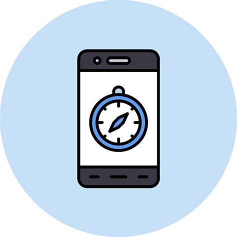 Premium Vector Mobile Compass Flat Illustration