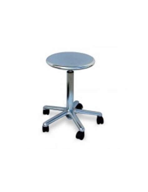 Banco Circular Com Assento Cromado Sem Encosto