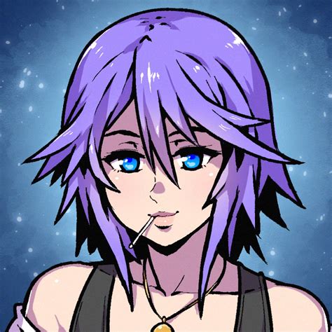 Safebooru 1girl Akairiot Blue Background Blue Eyes Commission