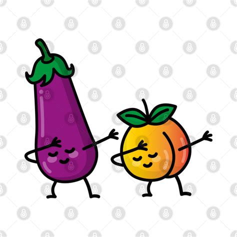 Dab Dabbing Aubergine Eggplant Peach Penis Vagina Texting Sex Dab