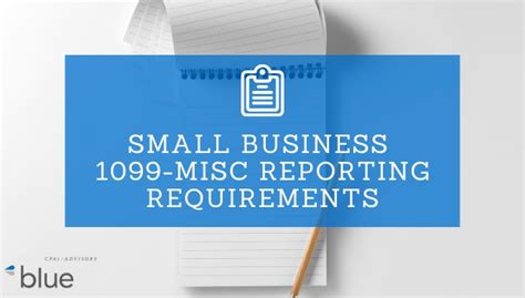 Small Business 1099 Misc Reporting Requirements Blue And Co Llc