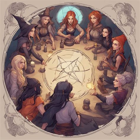 Witches At A Round Table By Poisonousdeath On Deviantart