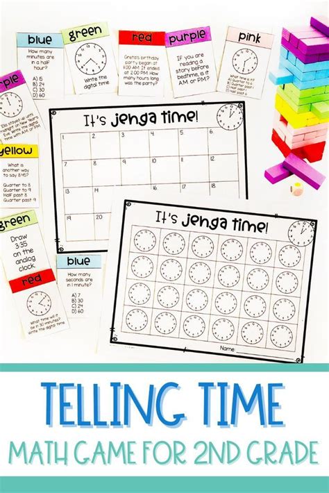 Telling Time Math Game For Second Grade Math Games Math Time Math